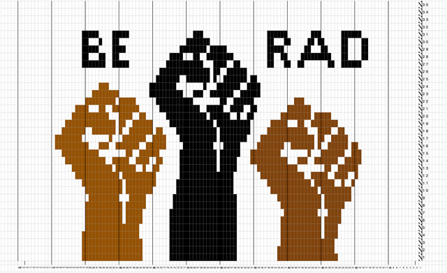Radicle ThreadsRAD pouch pattern chart